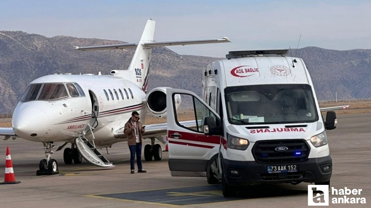Şırnak'ta 3 yaşındaki kalp hastası çocuk uçakla Ankara'ya getirildi ...
